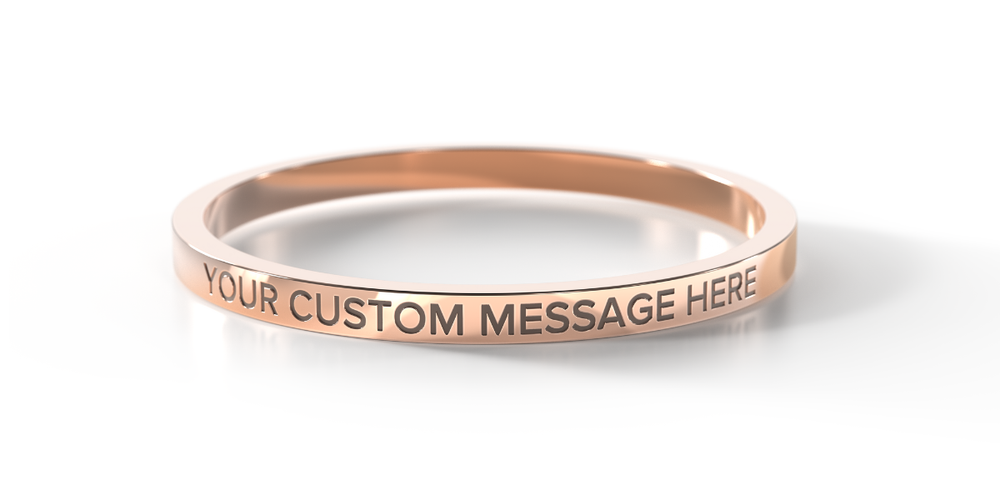 Laser Custom Engraved Bangle (48-Hour Turnaround) | BE. Bangles